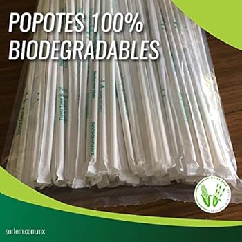 Popotes Biodegradables Tierra Sana, Hechos con Maíz, Biodegradables en ...