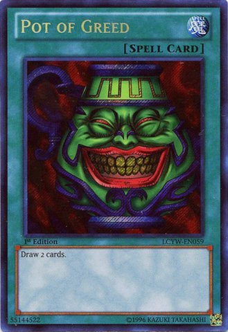 Amazon.com: Yu-Gi-Oh! - Pot of Greed (LCYW-EN059) - Legendary ...