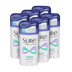 Amazon.com : SURE, Antiperspirant Deodorant, Solid, Unscented, 2.6 oz ...
