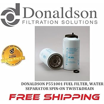 Amazon.com: Donaldson P551000 Fuel Filter, Water Separator, Spin-on ...