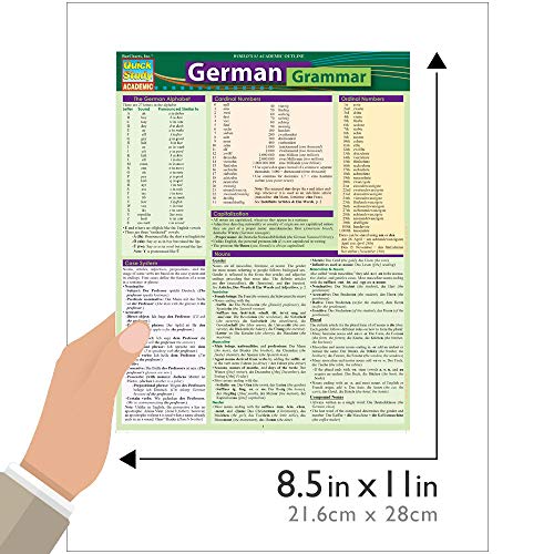 German Grammar: Quickstudy Laminated Reference Guide (Quick Study ...