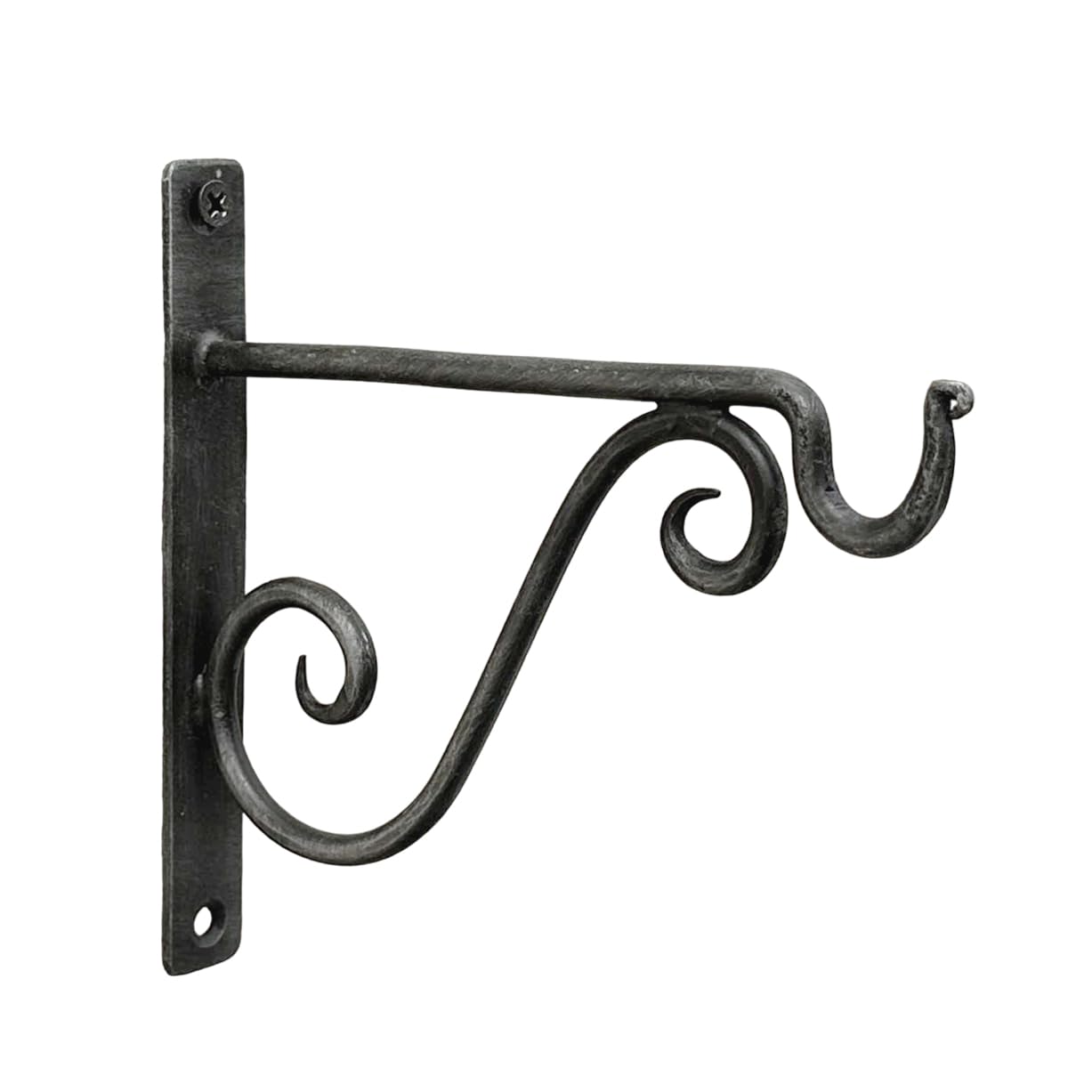 Living Ideas Hand Forged Metal Plant Hanger Bracket Wrought Iron ...