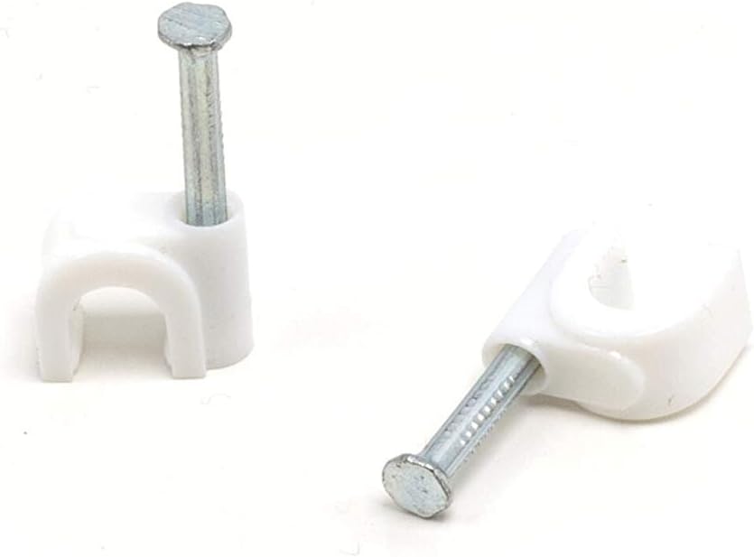 Single Coaxial Cable Clips, Cat6, Electrical Wire Cable Clip, 1/4 in (6 ...