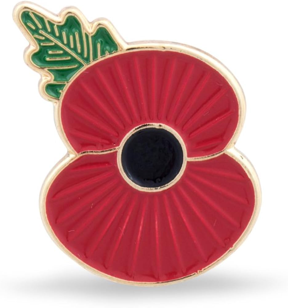 The Royal British Legion Ridge Poppy Lapel Pin: Amazon.co.uk: Jewellery