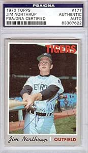 Jim Northrup Autographed 1970 Topps Card #177 Detroit Tigers #83307622 ...