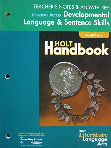 Holt Literature & Language Arts:teacher's Notes & Answer Key Universal ...