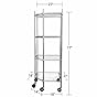 TRINITY EcoStorage 4-Tier NSF Corner Wire Shelving Rack with Wheels, 72 ...