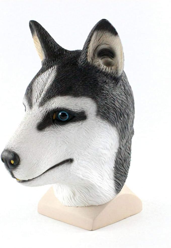 Amazon.com: Halloween Siberian Husky Dog Latex Mask Novelty Costume ...