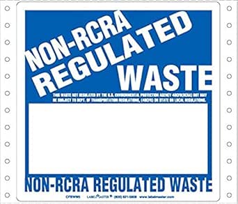 Amazon.com: Labelmaster CFBWM5 Non-RCRA Regulated Waste Label, Blank 1/ ...
