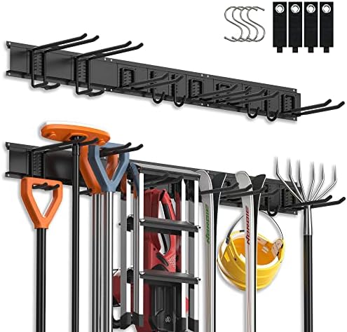 3-H Tool Storage Rack,Garage Tool Organizer Wall Mount,Garden Tool ...
