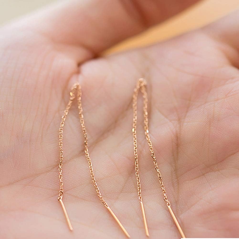 14k Gold Earrings For Women Dangle Earrings Drop Thread Dangling ...