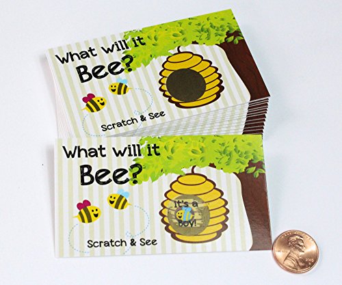 Buy Gender Reveal Scratch off Cards, Reveal The Sex of your Baby, "Boy ...