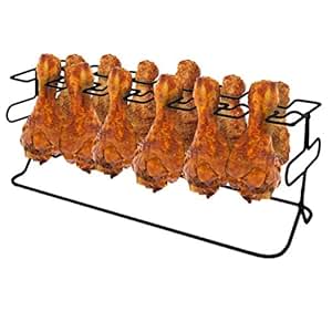 Amazon.com : Sorbus 12 Slot Leg & Wing Grill Rack - Steel Multi-Purpose ...