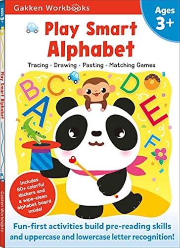 Play Smart Alphabet Age 3+: Preschool Activity Workbook with Stickers ...