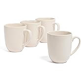 Amazon.com: over&back Stackable Stoneware Coffee Mugs - 4-Piece Mug Set - Enjoy the Perfect Cup ...