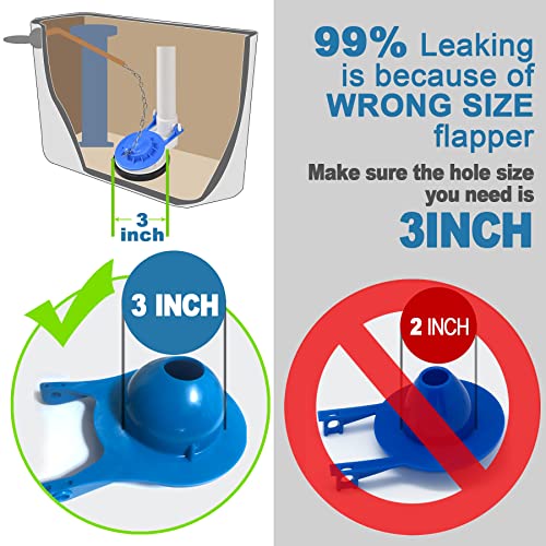 Toilet Flapper Replacement kit 3 inch (2 Pack) for TOTO Toilet Flapper ...