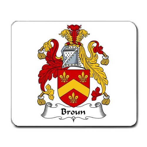 Amazon.com : Broun Family Crest Coat of Arms Mouse Pad : Office Products