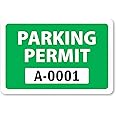 Amazon.com: SmartSign (50-Pack) Green Sequentially Numbered 'Parking ...