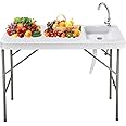 Amazon.com: HUBSE Folding Portable Fish Fillet & Cutting Table with ...