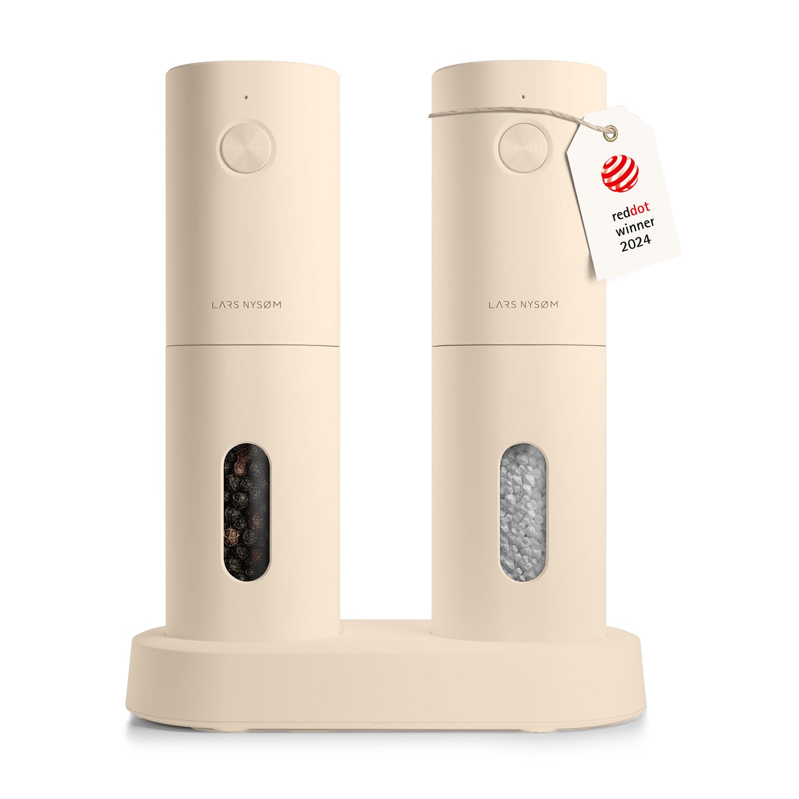 LARS NYSØM Electric Salt and Pepper Grinder Set I Automatic Salt and ...