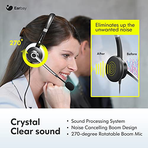 Earbay USB Headset with Microphone for PC, Computer Headset with ...