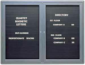 Amazon.com : Enclosed Letter Directory Board - 36"H x 48"W : Office ...