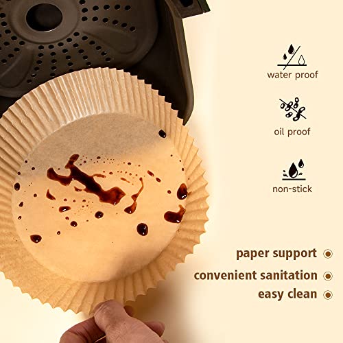 Air Fryer Disposable Paper 100 Pcs Round Non-Stick Paper Prime Oil ...