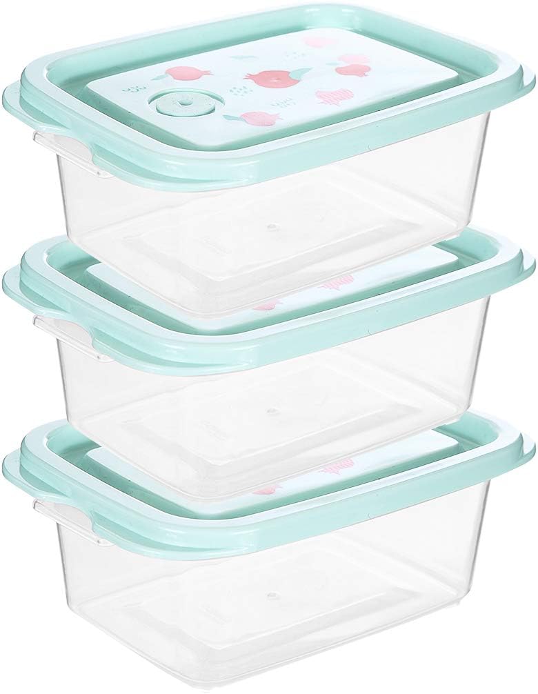 Miniso Plastic Food Container 3 PCS Set,Food Storage Box with BPA-FREE ...