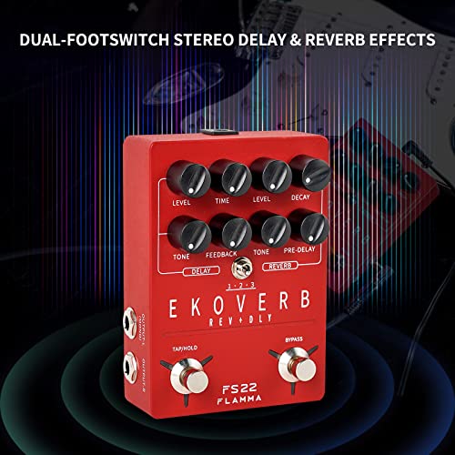 FLAMMA FS22 Stereo Delay & Reverb Combo Effects Pedal Ambient Guitar ...