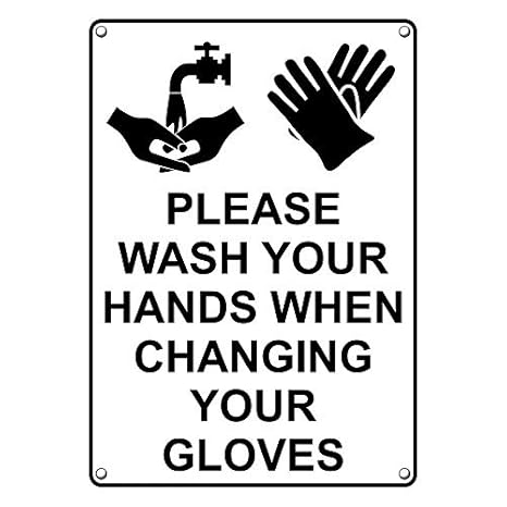 Amazon.com: Weatherproof Plastic Vertical Please Wash Your Hands When ...