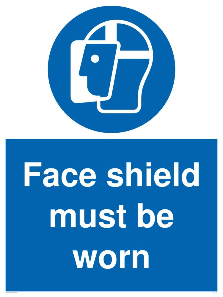 Face shield must be worn sign – BigaMart