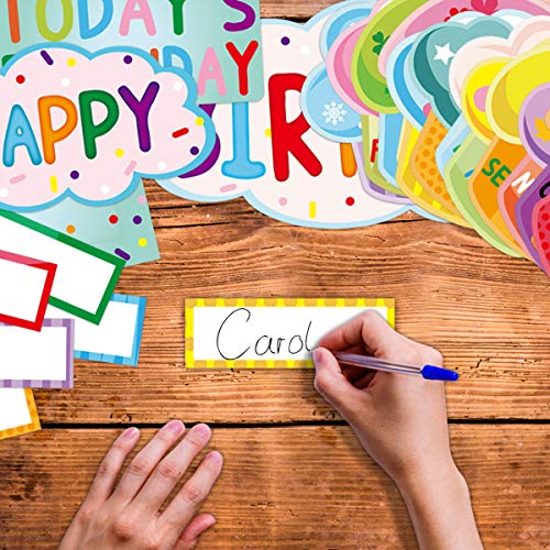 Happy Birthday Bulletin Board Set Sweet Bright Color Cupcake Classroom ...