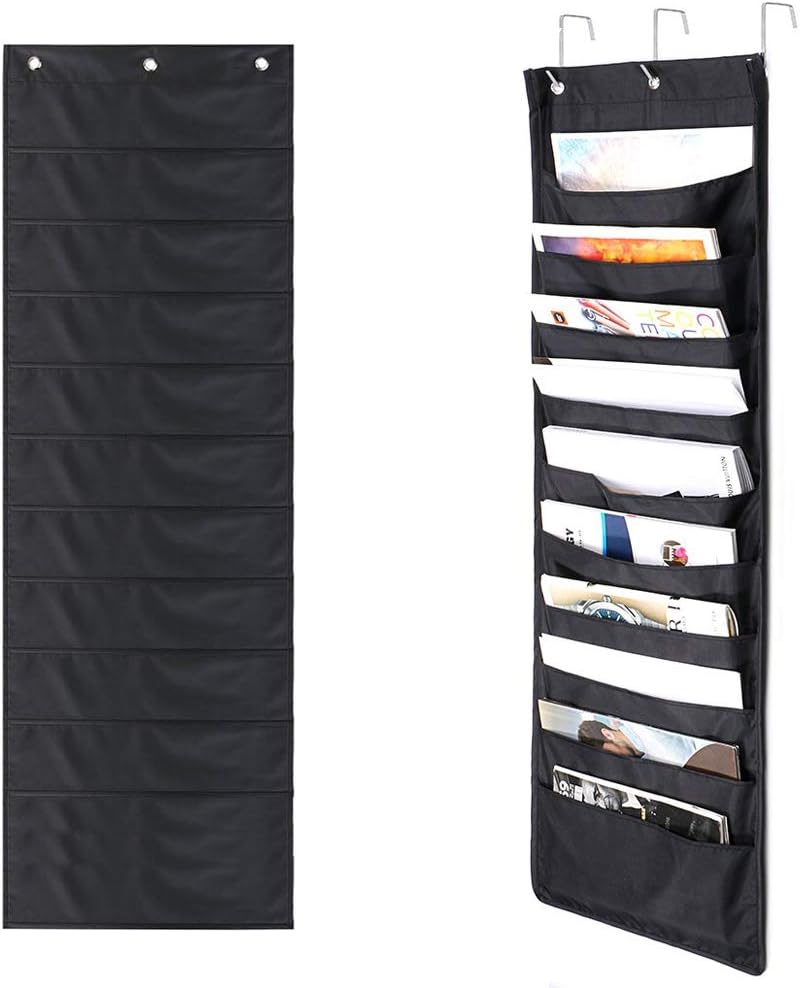Hanging Wall Organiser, bluesees 10 Pocket Wall Hanging File Organiser ...