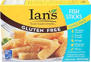 Ian's, Gluten Free Fish Sticks, Family Pack, 14 oz (Frozen): Amazon.com ...