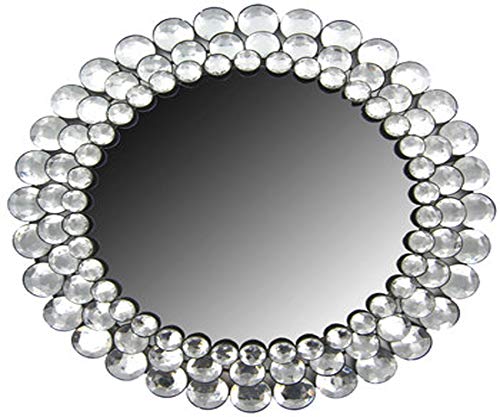 Amazon.com: Wisechoice Home Decor Rhinestone Accented Round Mirror, 16. ...