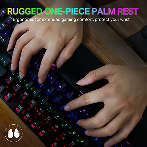 Mechanical Keyboard, E-YOOSO Mechanical Gaming Keyboard 104 Keys ...