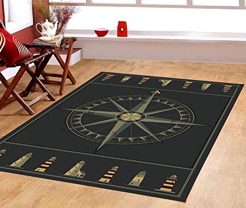 Area Rug with Compass Rose - Anchor Your Focal Point : Funk This House