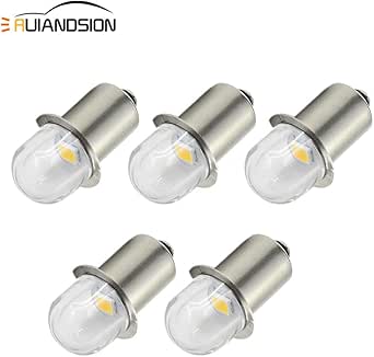 Ruiandsion Upgrade LED Flashlight Bulb 3V P13.5S Base Socket Warm White ...