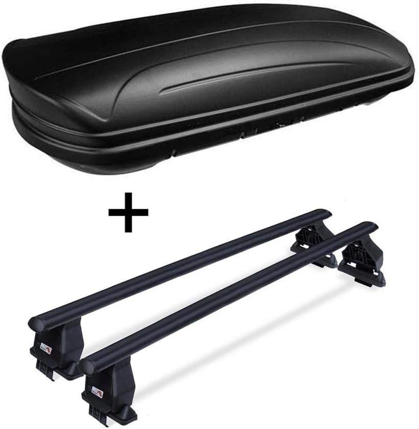 Dachbox VDPMAA320 abschließbar schwarz matt 320 Ltr + Dachträger Menabo ...