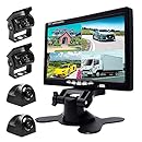 Amazon.com: Podofo 9V-24V Car Backup Camera Kit, 7 Inch HD Quad Split ...