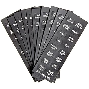 Amazon.com: Pentair 520173 iS4 Spa Side Remote Lable Replacement Set ...