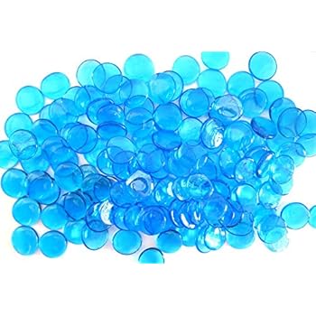 Amazon.com: Large Glass Gems, Light Blue, 35-38mm, Translucent Pale ...