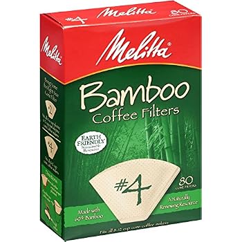 Amazon.com: Melitta 63118 #4 Bamboo Filters 80 Count: Disposable Coffee ...