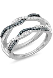 Amazon.com: Blue Diamond Ring Wrap Guard Insert Enhancer 10k White Gold ...