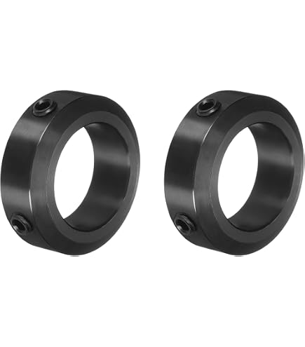Extra Wide Shaft Collars Black Oxide Steel Two-Piece Clap Style Hex ...