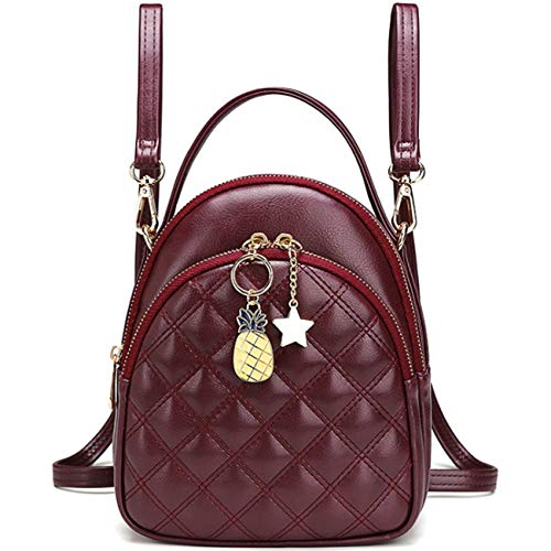 Mini Backpack Purse,VONXURY Fashion Small Leather Quilt Backpack ...