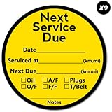 100 x Next Service Due Labels Next Service Reminder Stickers: Amazon.co ...