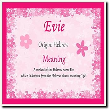 Evie Personalised Name Meaning Coaster: Amazon.co.uk: Office Products