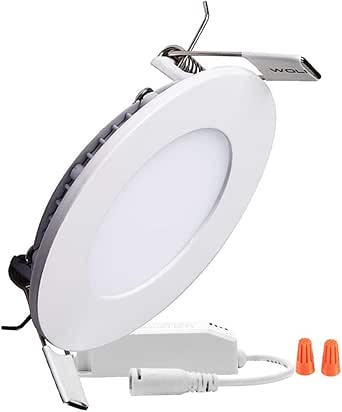 B-right 9W 5-inch Dimmable Round LED Panel Light 720lm Ultra-Thin 3000K ...