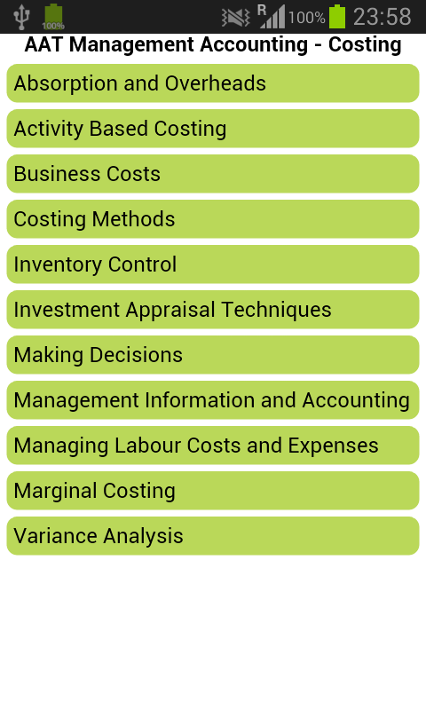AAT Management Accounting - Costing:Amazon.com:Appstore for Android